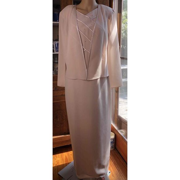 Patra | Dresses | Patra Beige Mother Of Bride Dress Two Piece Long ...